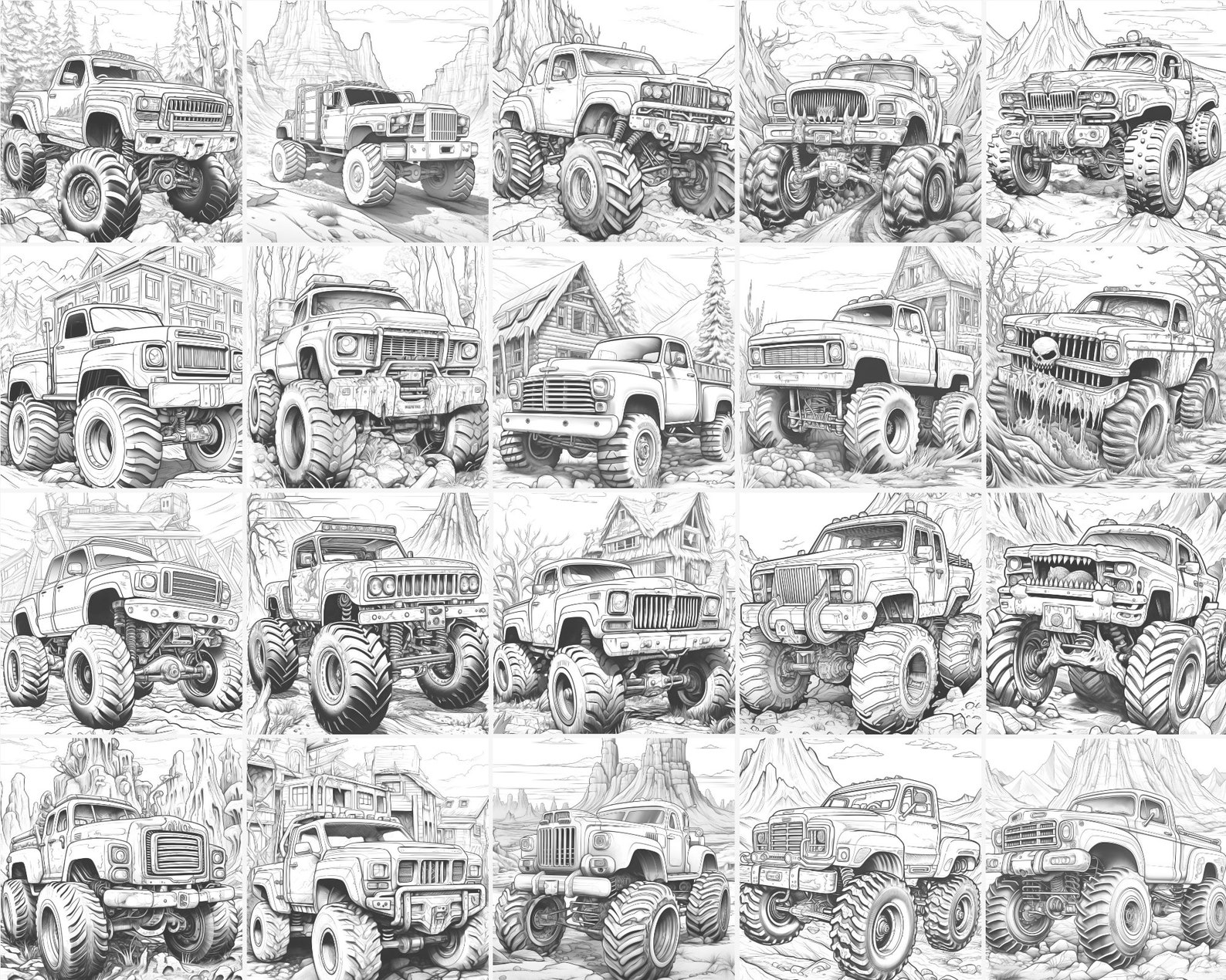 Truck Coloring Pages, Truck Coloring Sheets, Pickup, Trucks, Van, Lorry ...