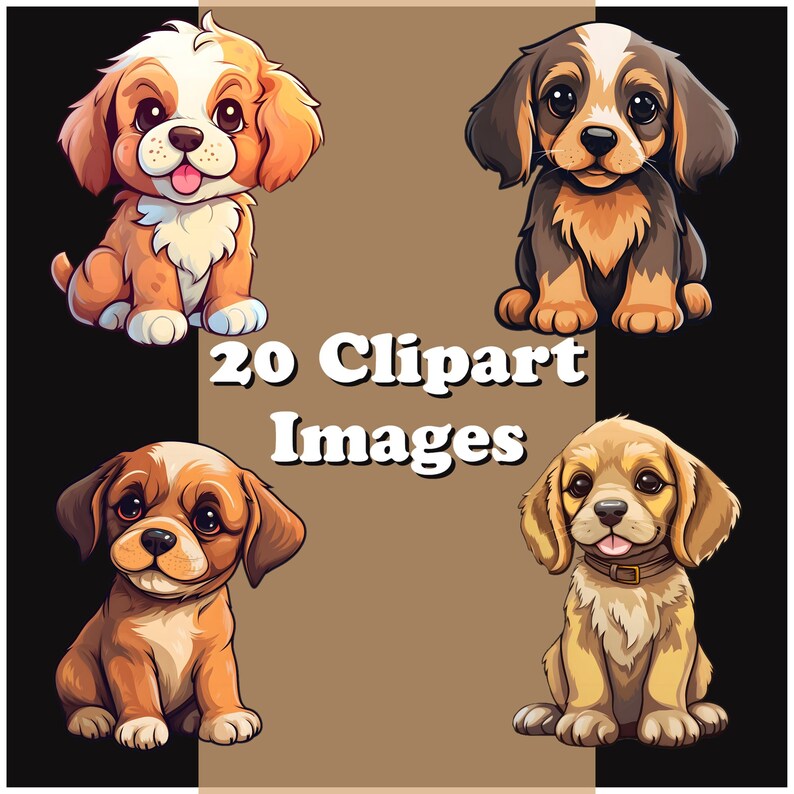 Cute Puppy Clipart Dog Art Printable Scrapbooking - Etsy