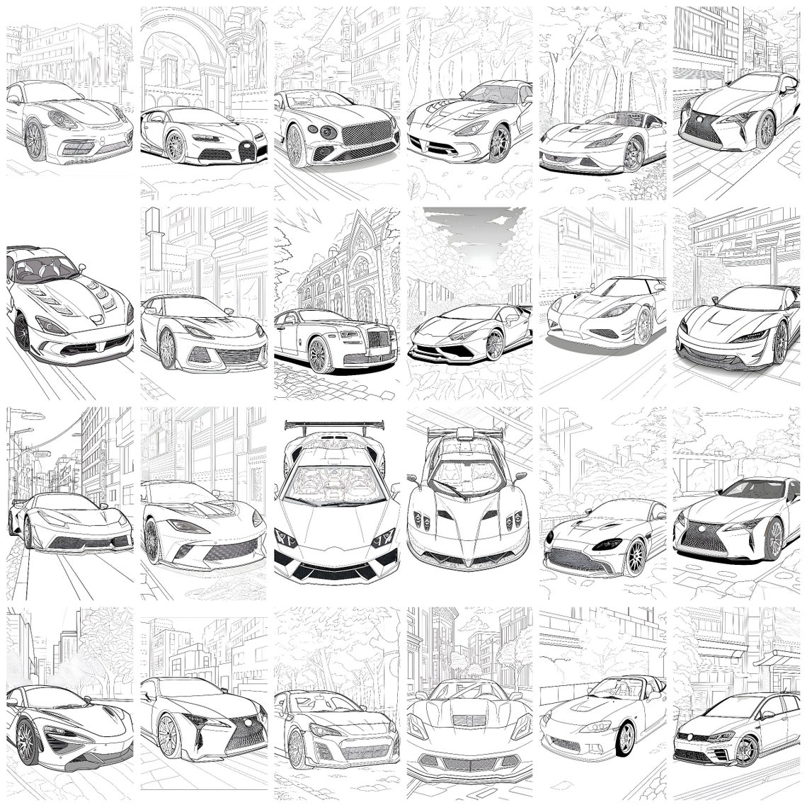 Printable Luxury Car Coloring Pages for Kids and Adults, Elite Cars ...