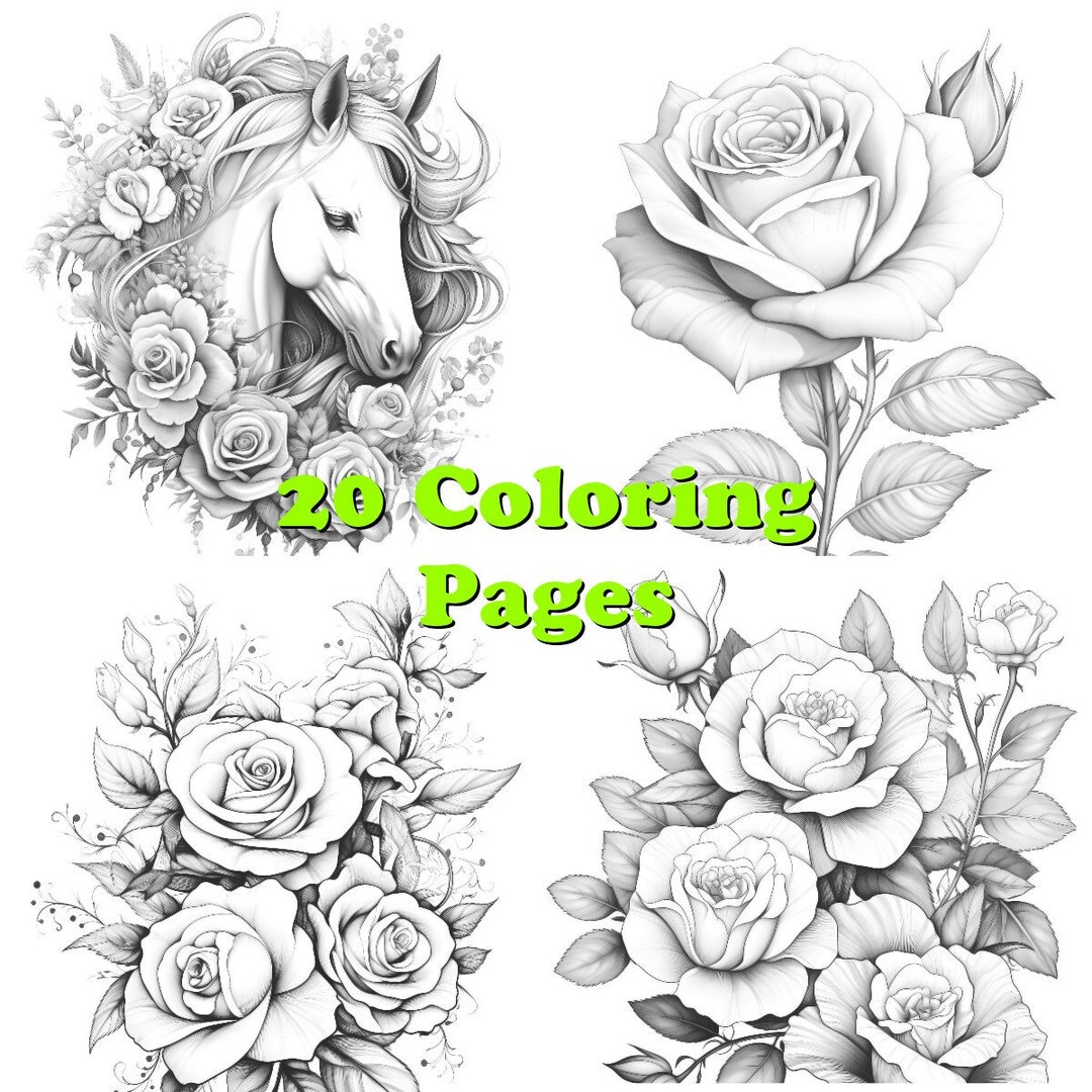 Rose Coloring Pages, Rose Coloring Sheets, Blossom Coloring Pages ...
