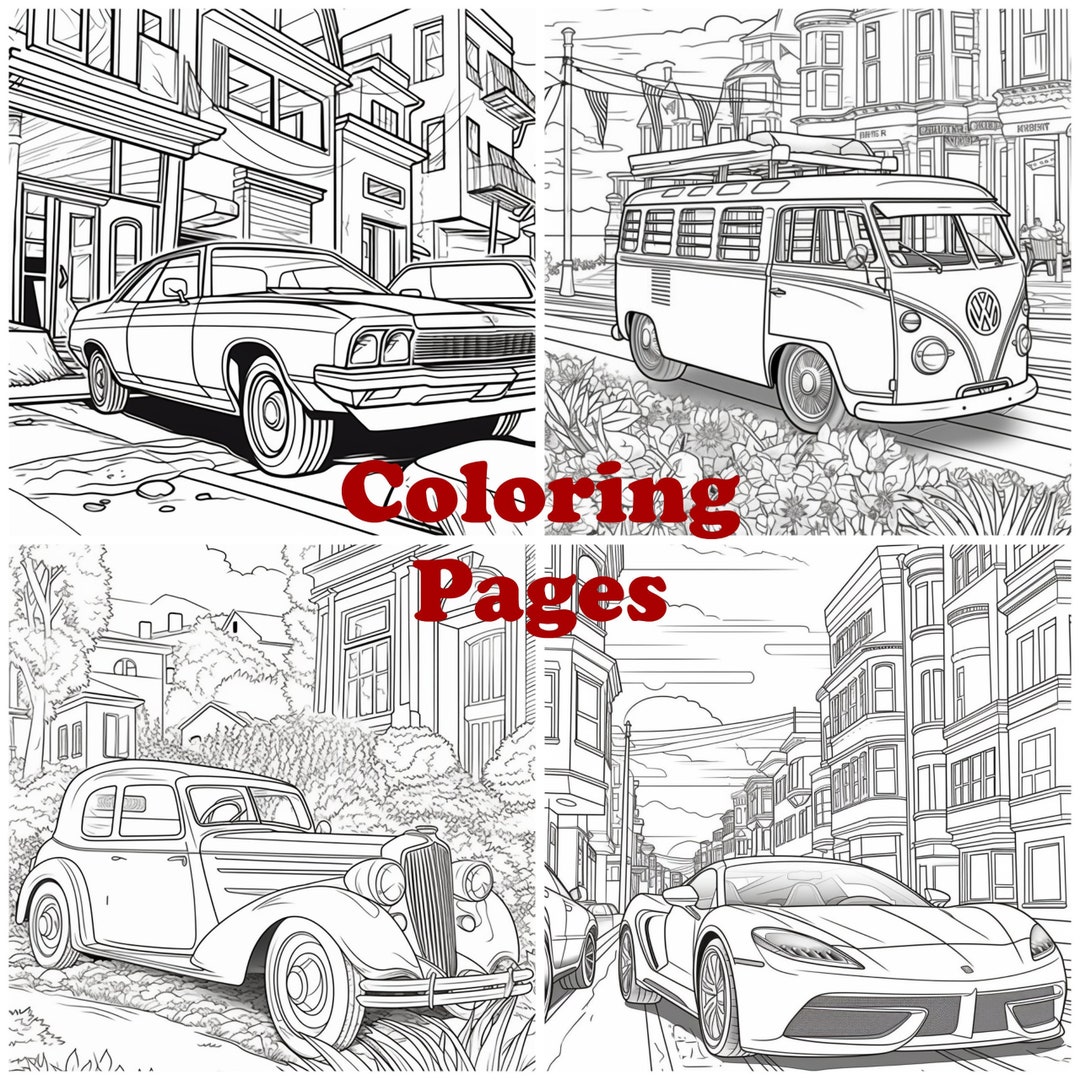 Car Coloring Pages, Car Coloring Sheets, Classic Cars, Car Art, Car ...
