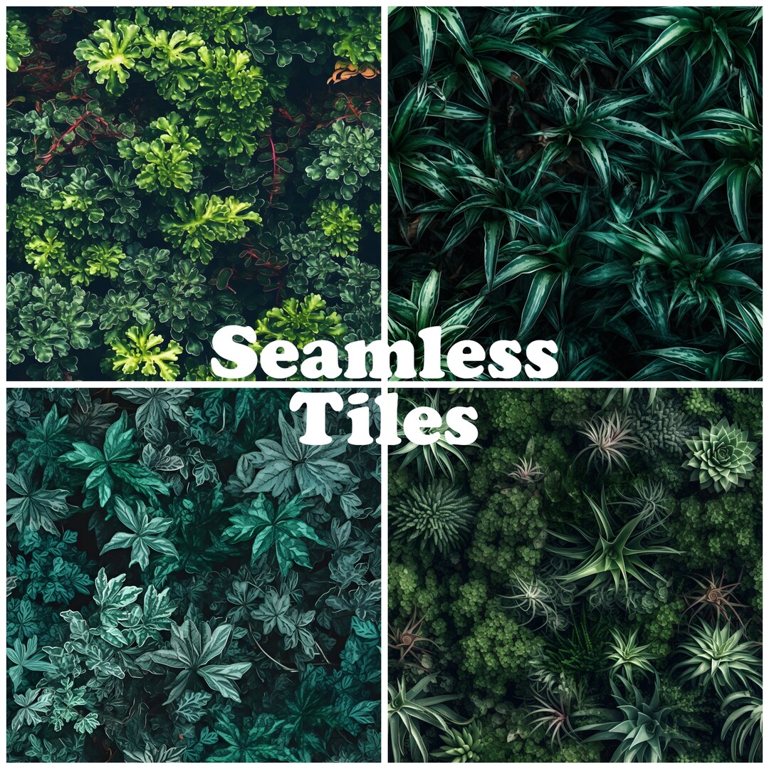 Plant Seamless Tiles - Pack 1 (botanical, Leaves, Greenery, Plant ...