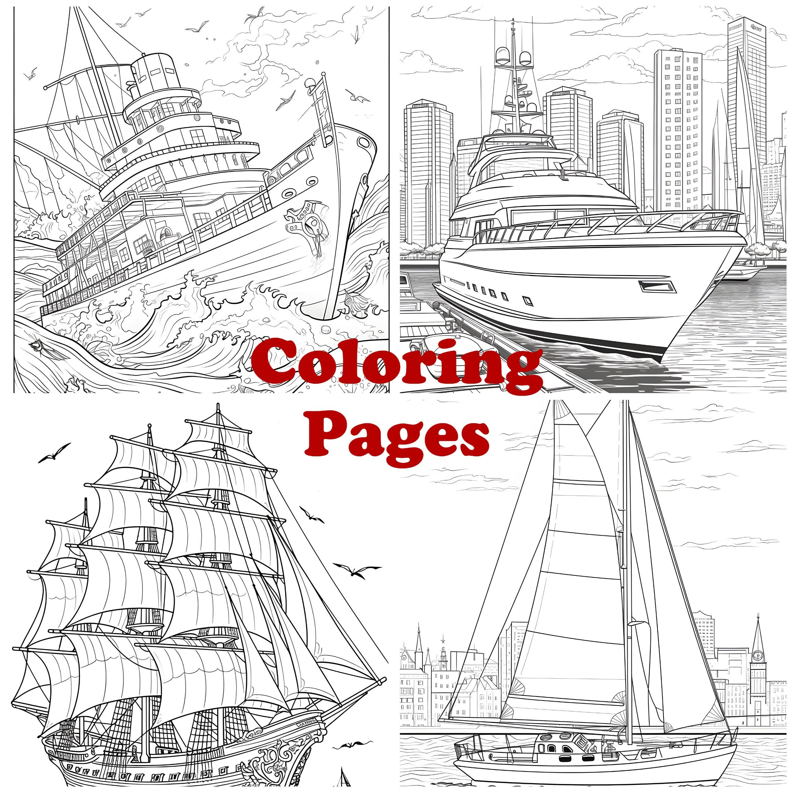Boat Coloring Pages