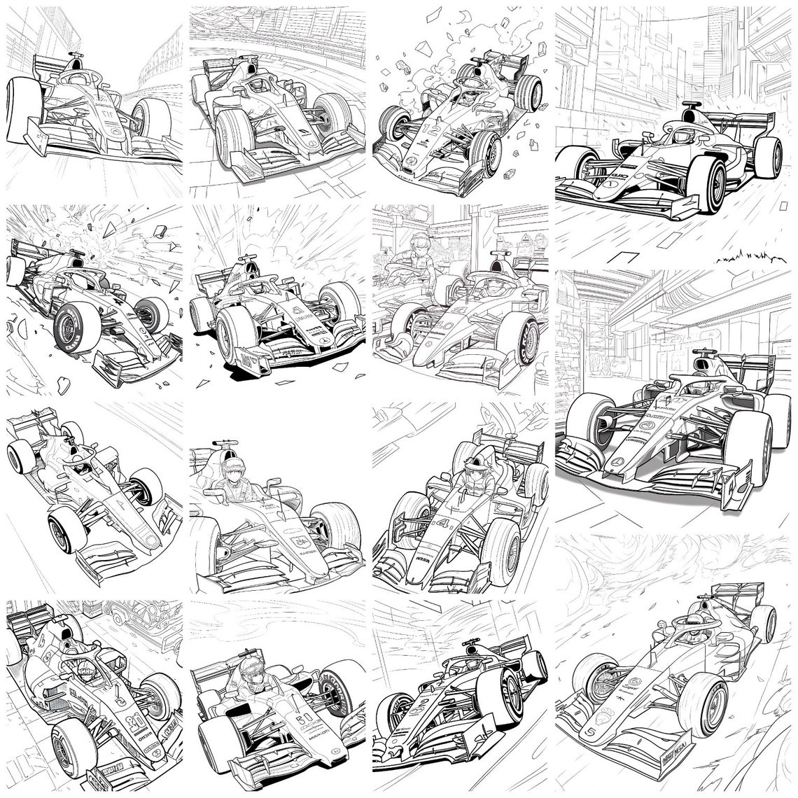 Race Car Coloring Pages, Racing Colouring Sheets, Racer Coloring Book ...