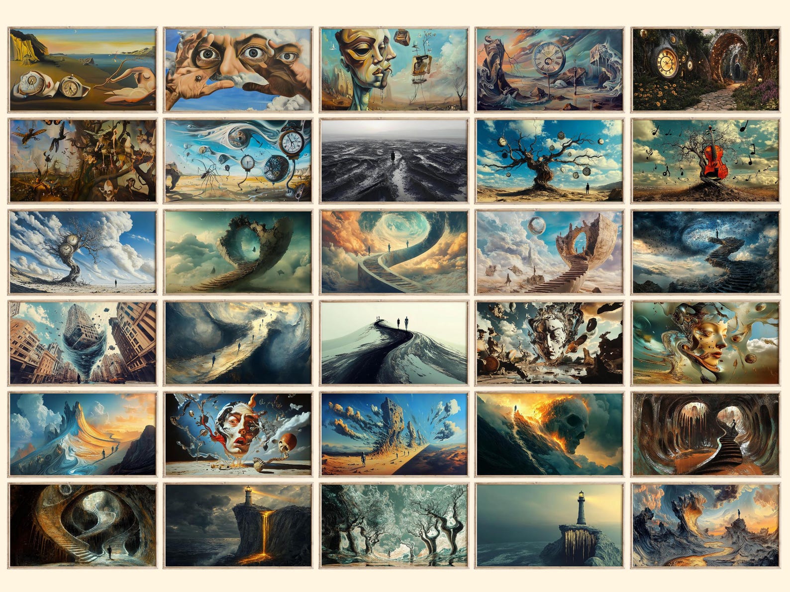 Salvador Dali Inspired Frame TV Art, Samsung Frame TV 250 Bundle ...