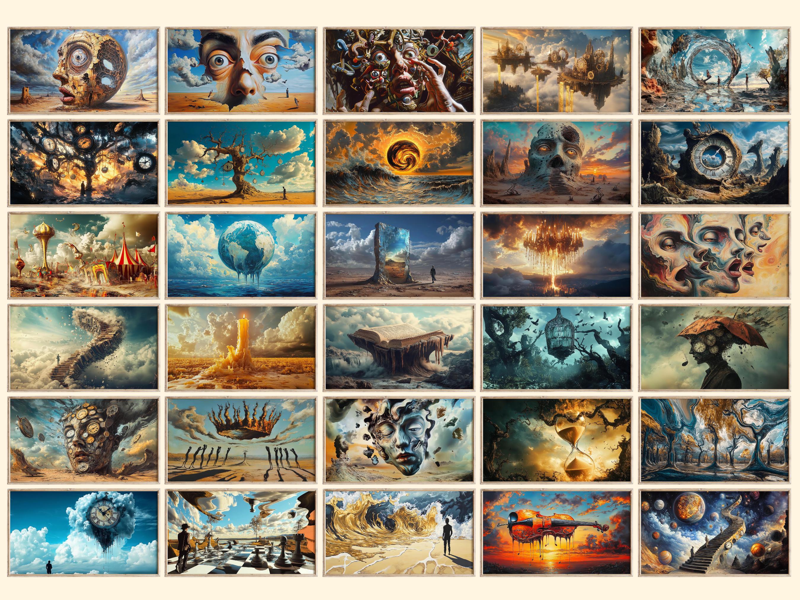 Salvador Dali Inspired Frame TV Art, Samsung Frame TV 250 Bundle ...