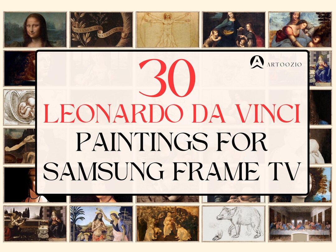 30 Samsung Frame TV Leonardo Da Vinci Paintings, Vintage TV Frame Art ...