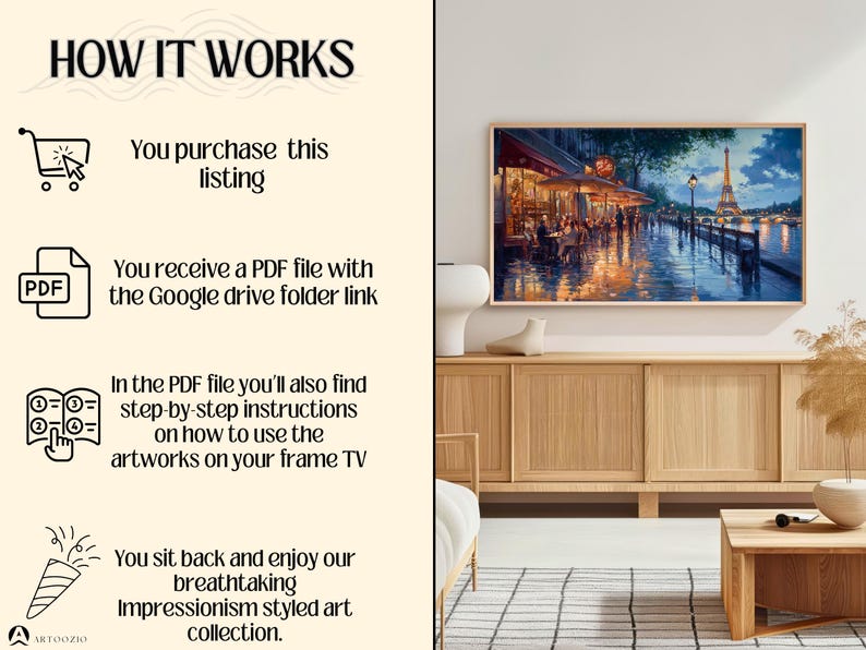 Impressionism Styled Frame TV Art Bundle, Impressionist Samsung Frame ...