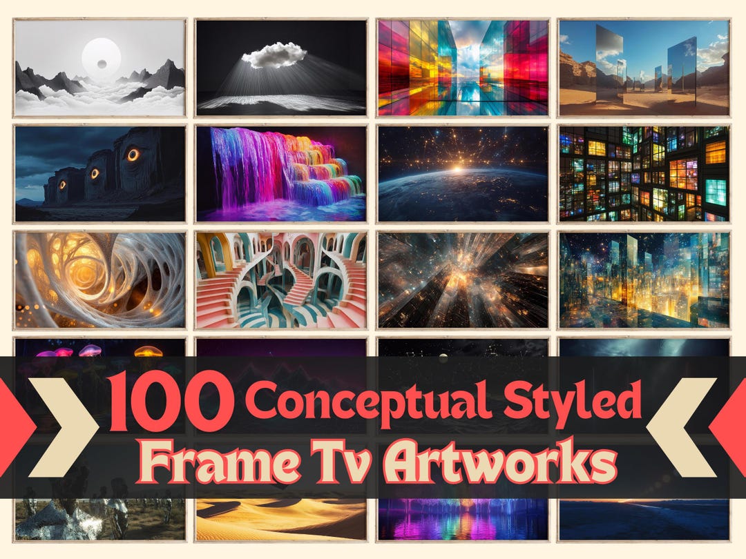 Conceptual Art Styled Frame TV Bundle, Intellectual Samsung Frame TV ...