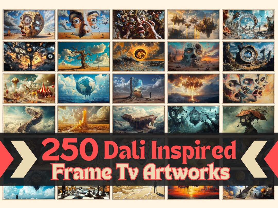 Salvador Dali Inspired Frame TV Art, Samsung Frame TV 250 Bundle ...