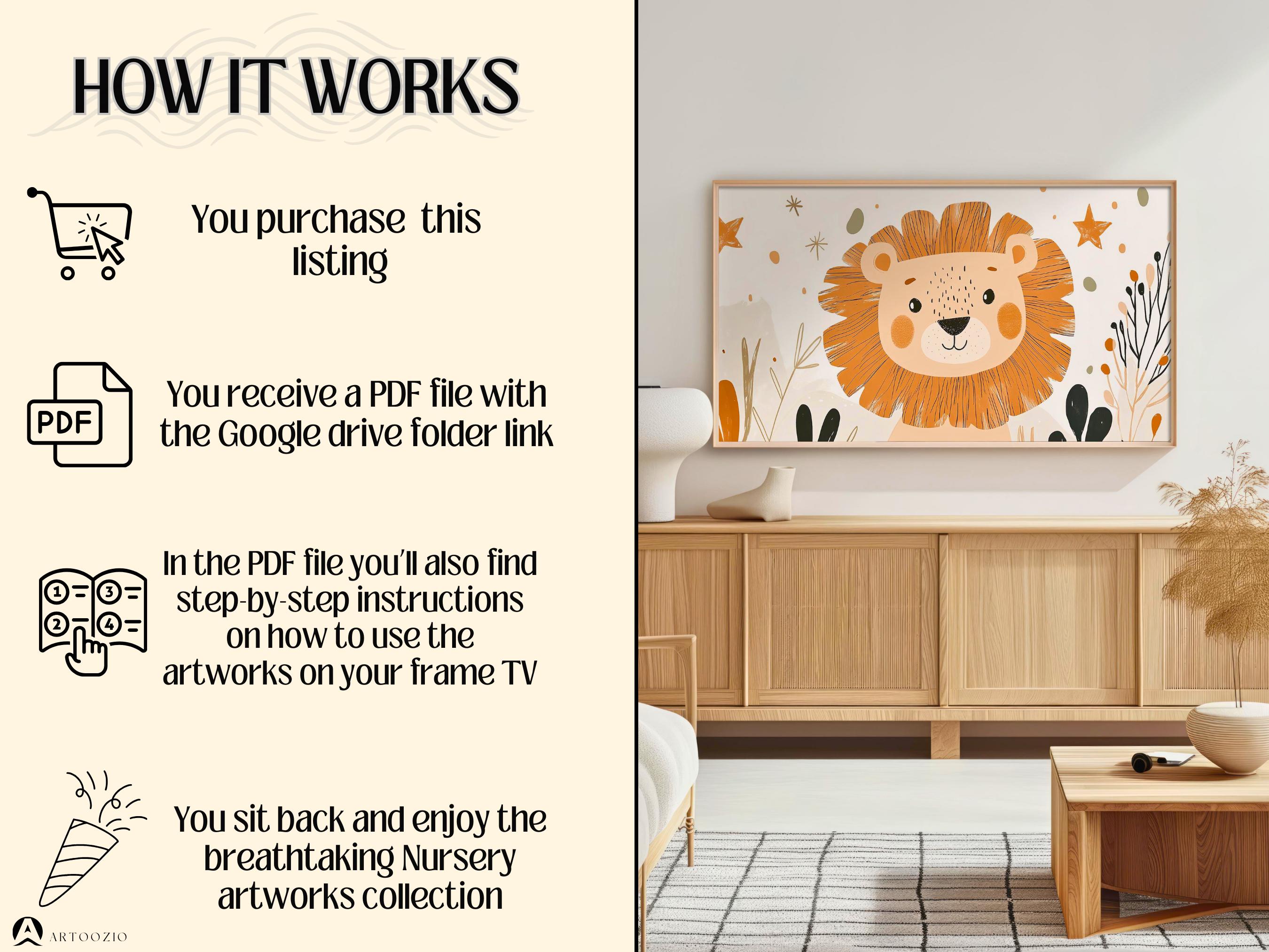 50 Nursery Frame TV Art Bundle, Baby's Room Samsung Theframe TV Artwork ...
