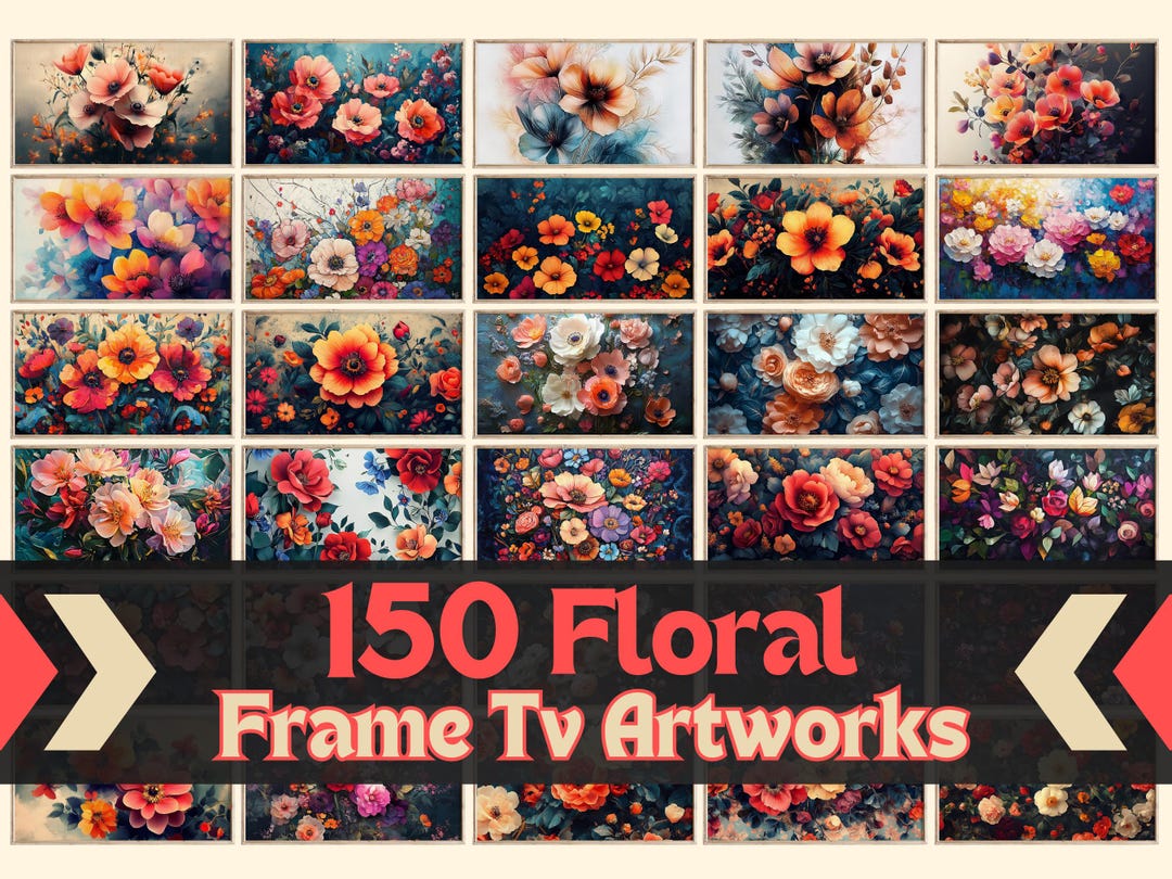 Floral Frame TV Art Bundle, Flowers Samsung Frame TV Artwork, Tulips ...