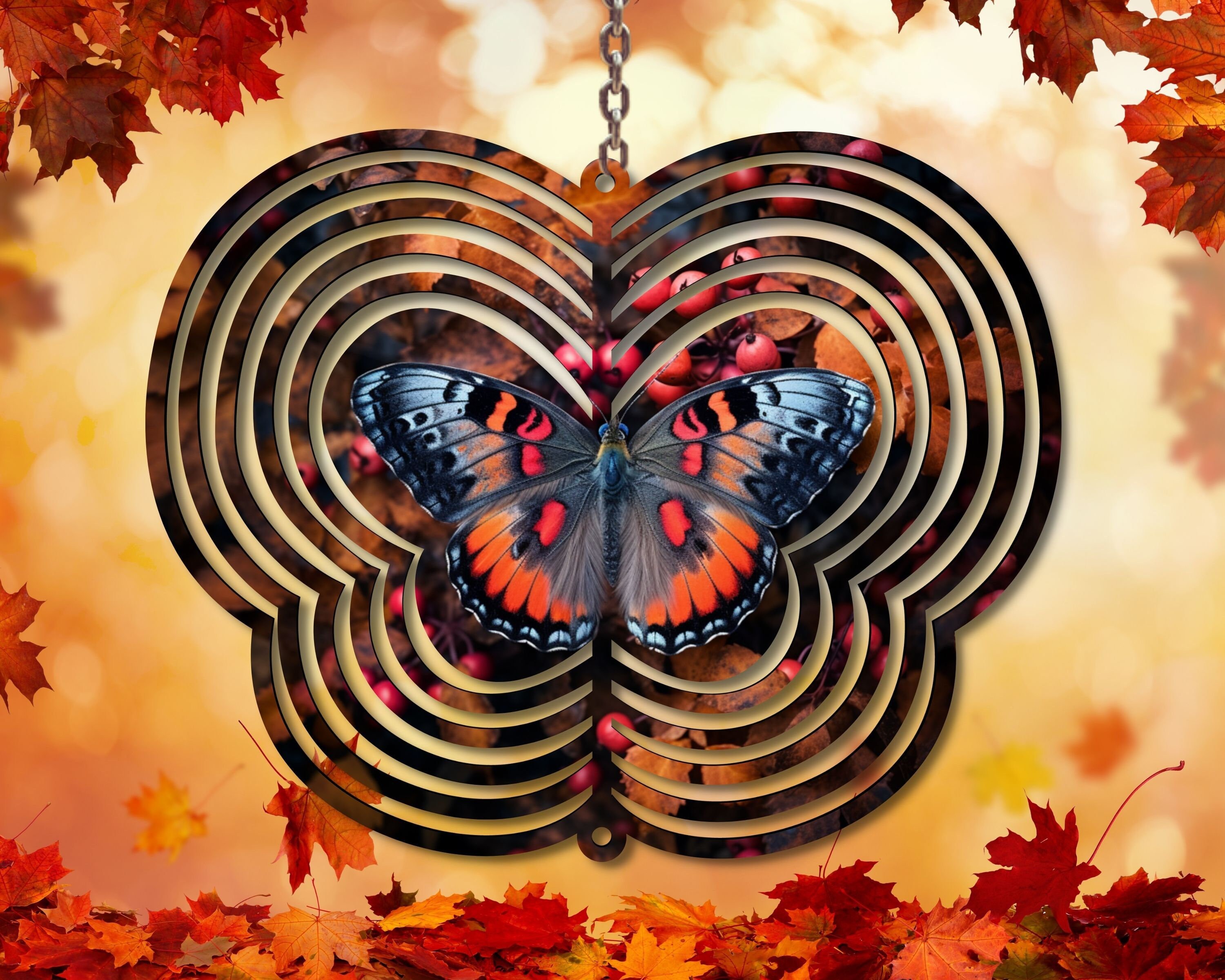 Butterfly Wind Spinner Canva Mockup, Drag & Drop Template, Editable ...