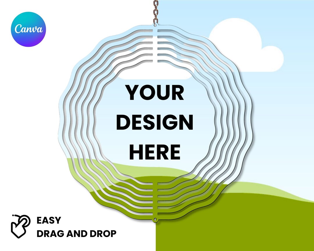 Wind Spinner Canva Mockup, Drag & Drop Template, Editable, Easy to Use ...