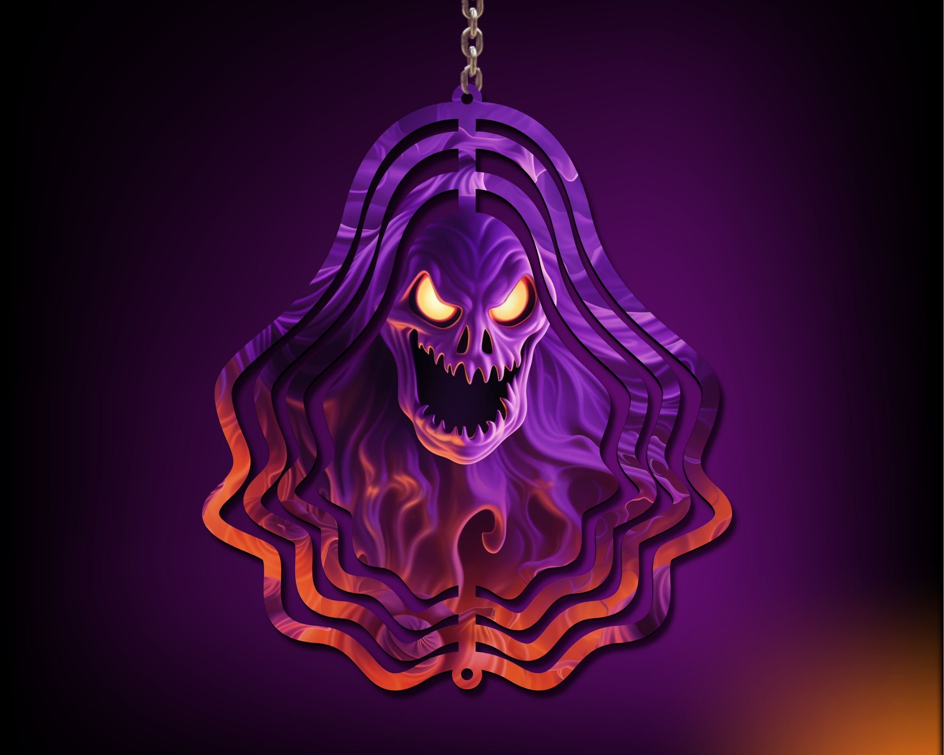 Ghost Wind Spinner Canva Mockup, Halloween, Drag & Drop Template ...