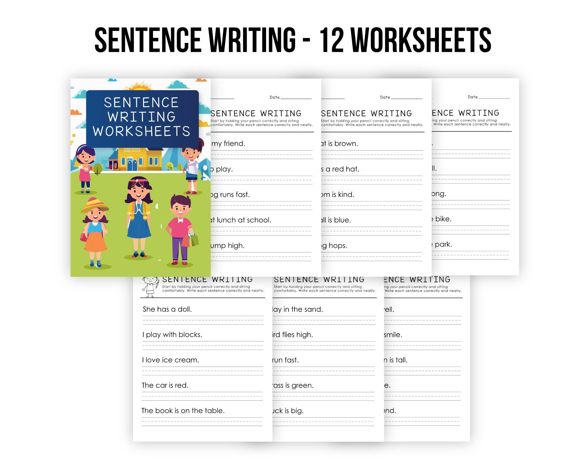 Printable Sentence Writing Practice Worksheets 1st-3rd Grade ELA ...