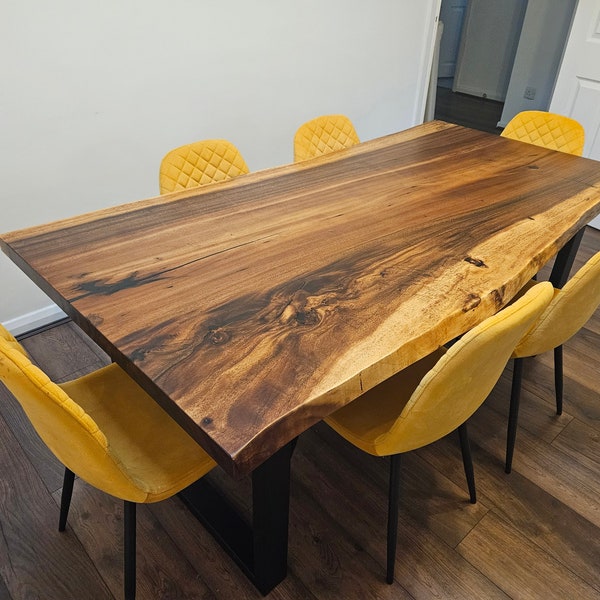 Walnut Dining Table - Etsy UK