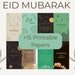 Eid Mubarak Digital Paper 10 Printable Prayer Cards - Etsy
