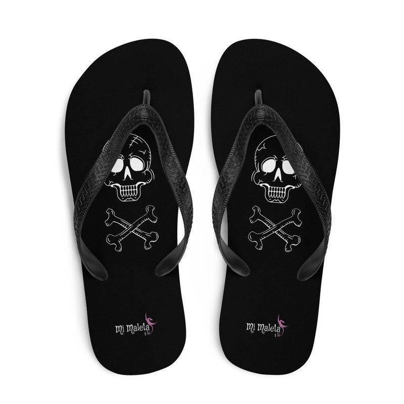 Skull Flip Flops - Etsy