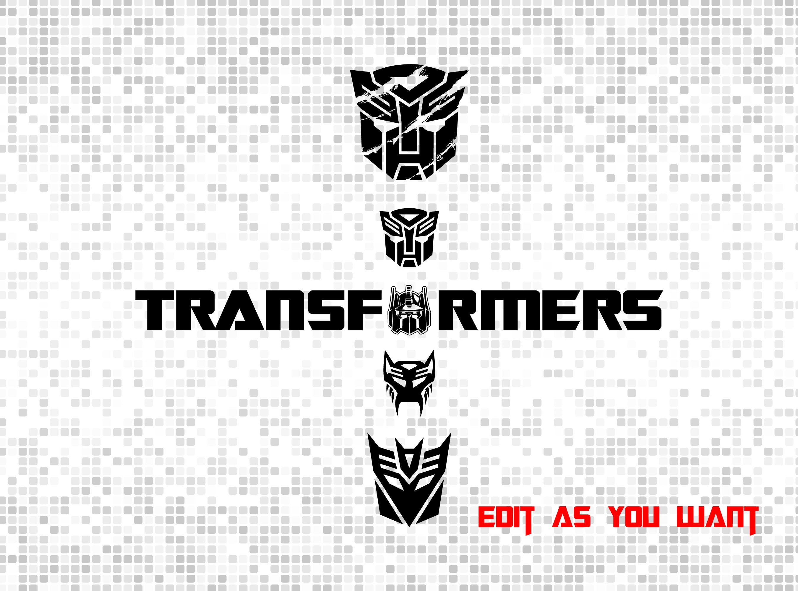 Transformer SVG Faces DXF PNG Eps Pdf Cut File for Cricut - Etsy Canada