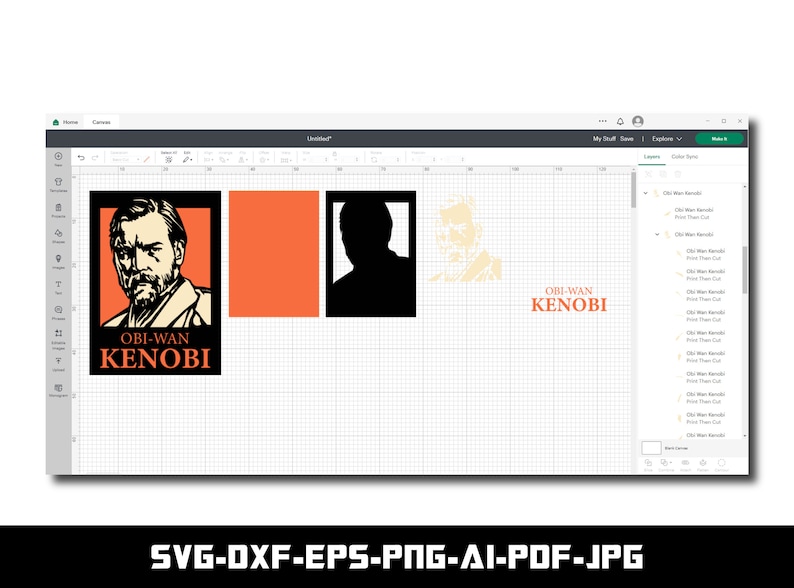 Obi-wan Kenobi Poster, SVG and PNG for Obi-wan Kenobi Poster, EPS, Dxf ...
