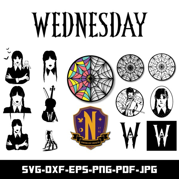 Wednesday Svg - Etsy