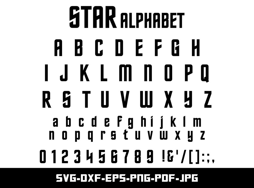 Star Alphabet SVG Cut File for Cricut Silhouette (digital Download) - Etsy