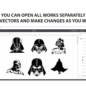 Darth Vader Star Wars SVG, DXF, Eps, Cut File for Cricut and Silhouette ...
