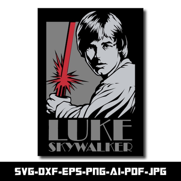 Luke Skywalker Svg - Etsy