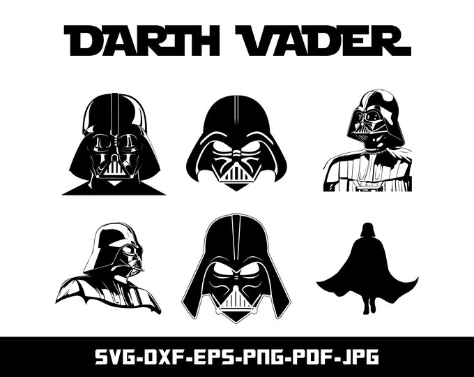 Darth Vader Head. DXF SVG File for Plasma, Laser, Water Jet Vinyl ...