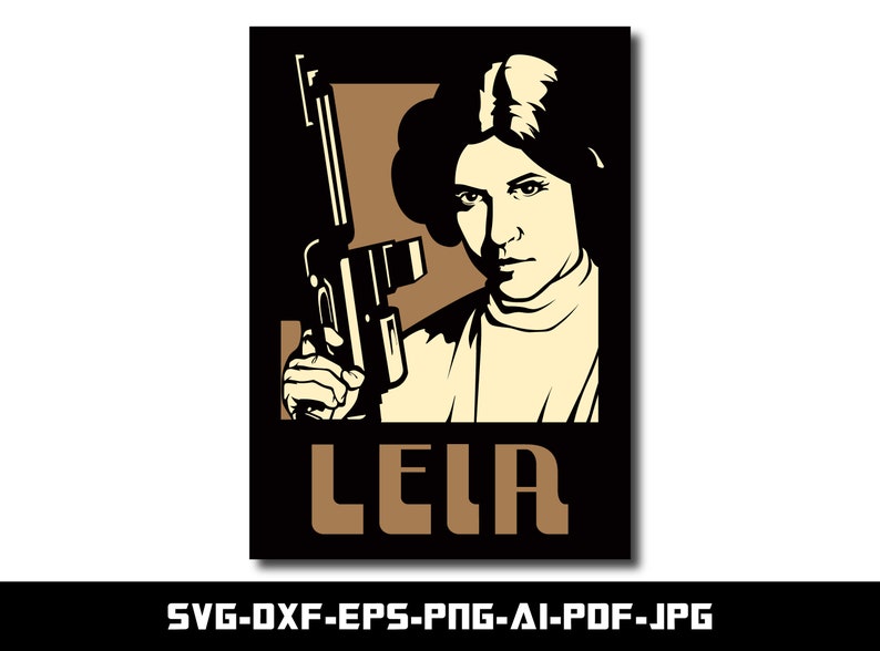 Leia Poster, Star Wars SVG PNG, Cricut Cut File (digital Download) - Etsy