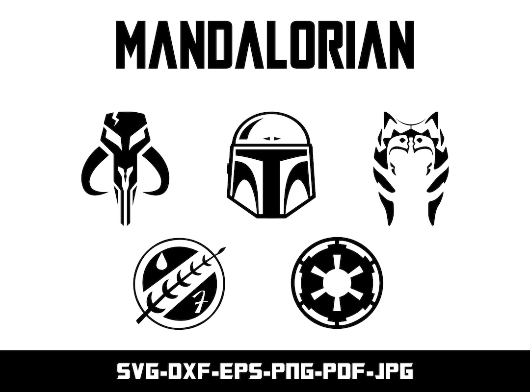 Mandalorian Symbol Set SVG, DXF, EPS, Png, Pdf, Jpg, Cut File for ...