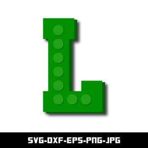 Block Brick Alphabet SVG: Cut File for Cricut, Silhouette (digital ...