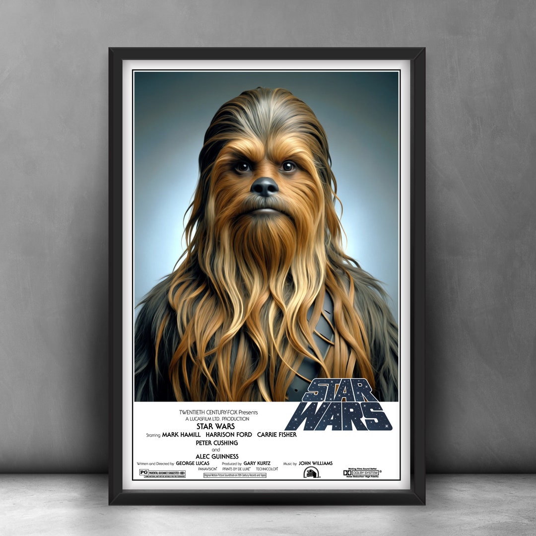 Chewbacca Portrait Poster Star Wars 300 DPI High Resolution Digital ...