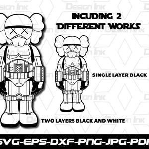 KAWS Star Wars Stormtrooper SVG: Cricut & Silhouette Cut File (digital ...