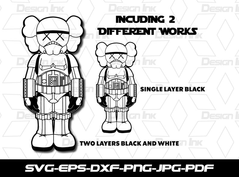 KAWS Star Wars Stormtrooper SVG: Cricut & Silhouette Cut File (digital ...