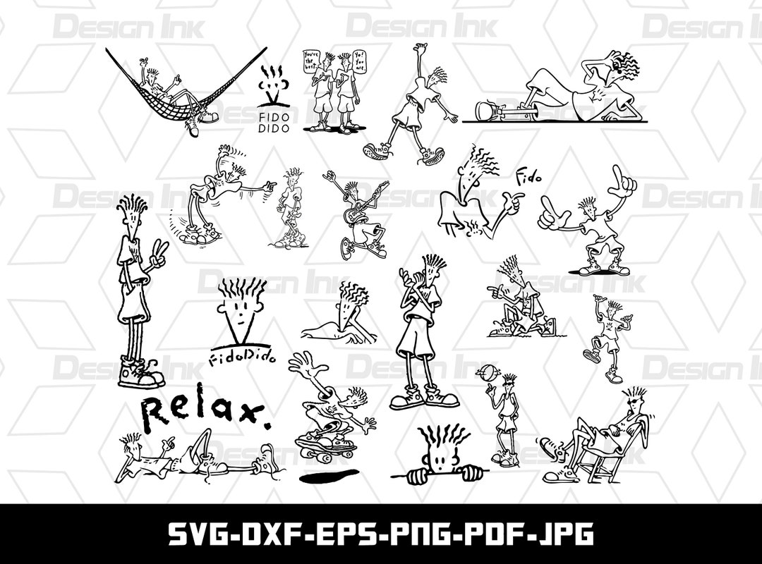 Fido Dido's SVG DXF Eps Png Jpg Pdf Cut File for - Etsy