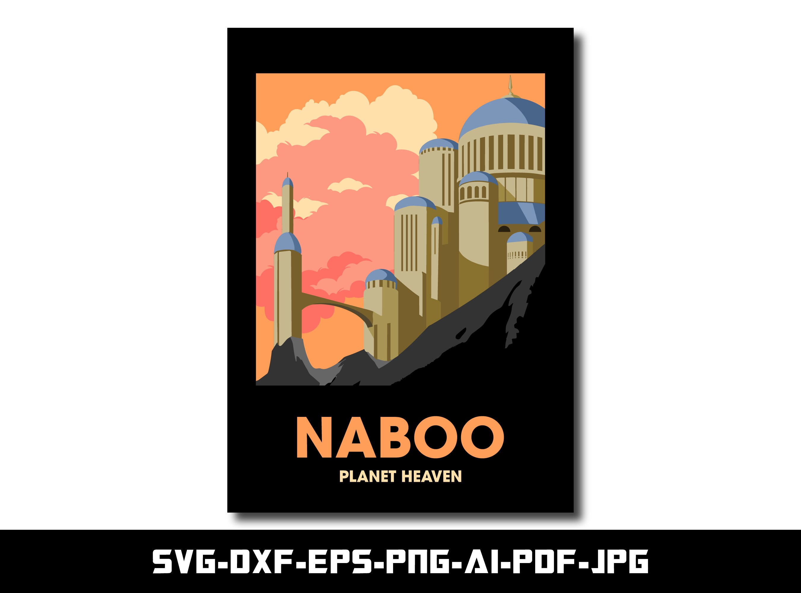 Star Wars Naboo Planet SVG and PNG for Naboo Planet Poster - Etsy