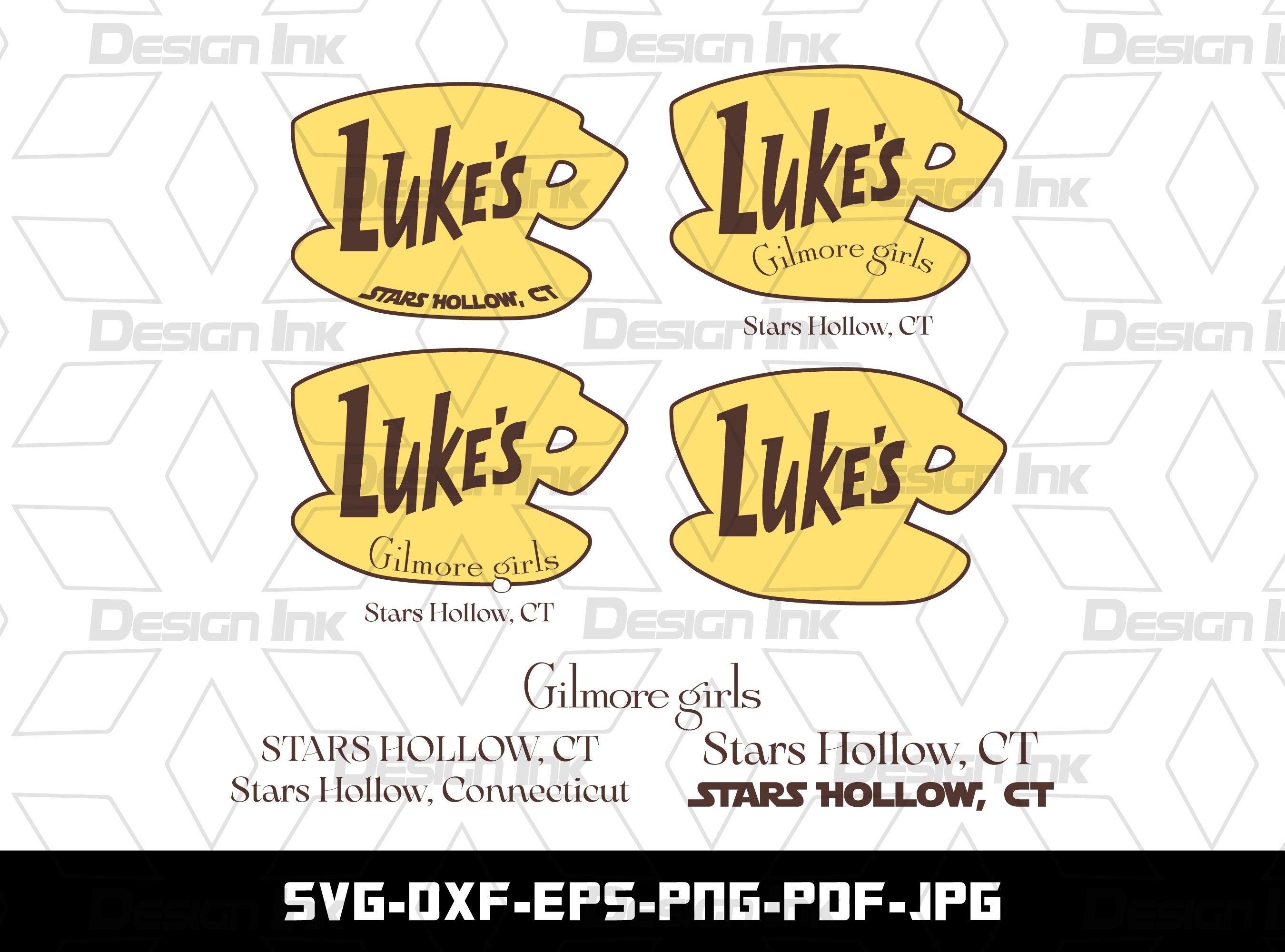 Lukes Diner Gilmore Family Gilmore Girls SVG DXF EPS - Etsy