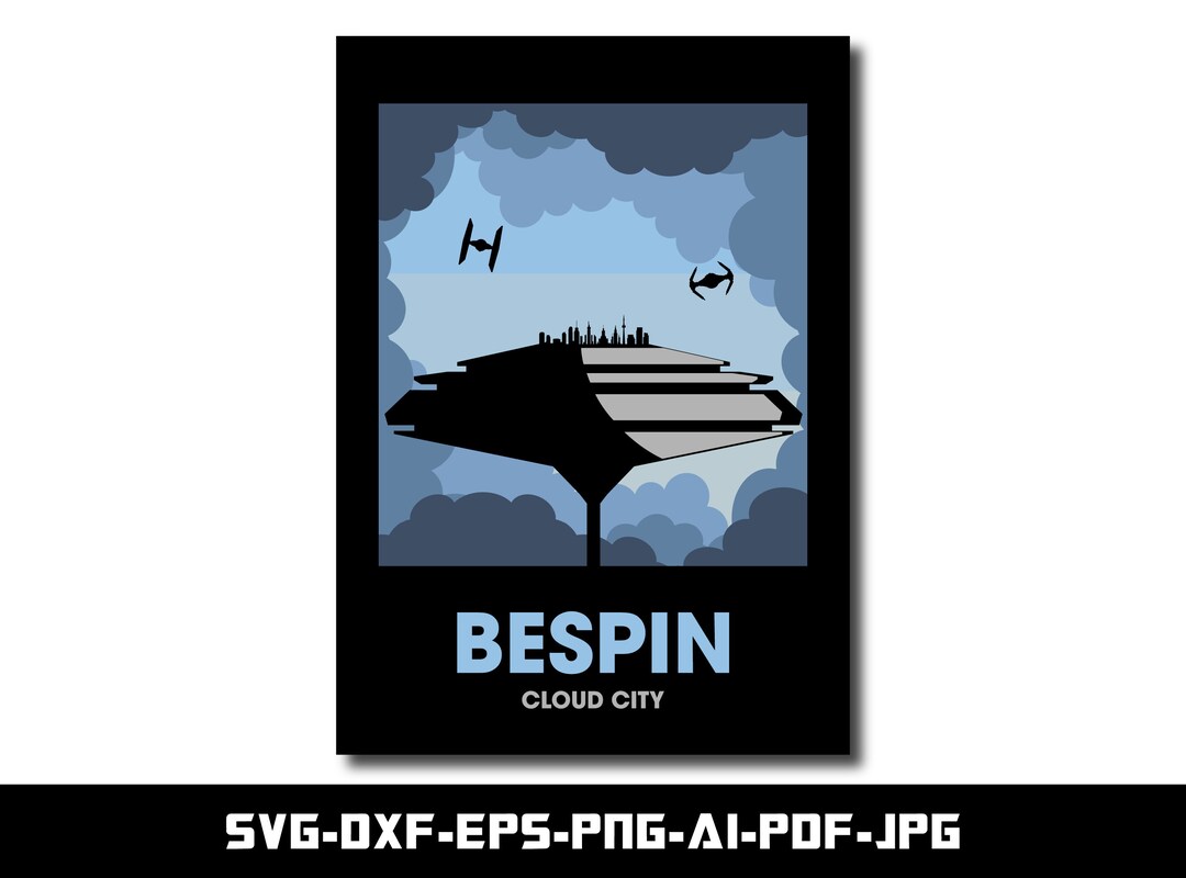 Star Wars Bespin Planet, SVG and PNG for Bespin Planet Poster, EPS, Png, Dxf..., Cut File for ...