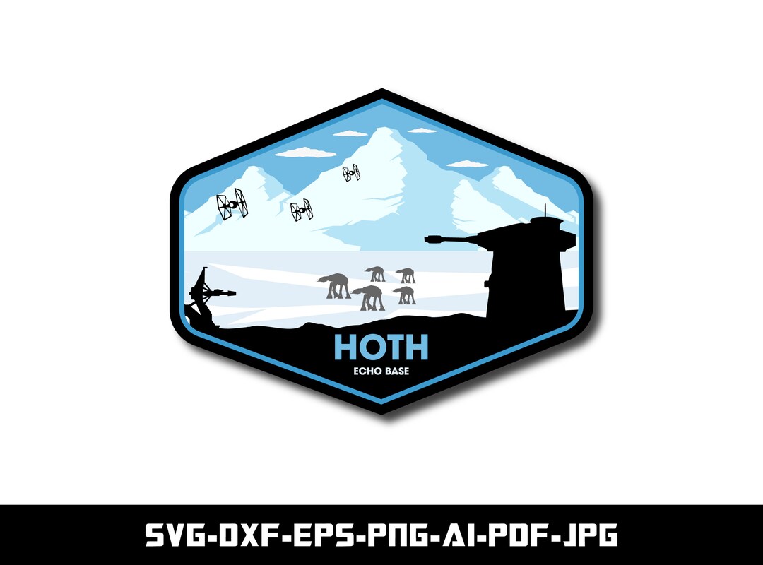 Star Wars Hoth Planet SVG: Cricut Cut File, Stickers (digital Download ...