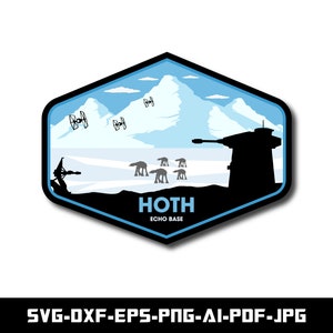 Star Wars Hoth Planet SVG: Cricut Cut File, Stickers (digital Download ...