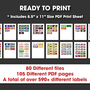 590+ Vending Machine Soda & Sparkling Water Labels (digital Download ...
