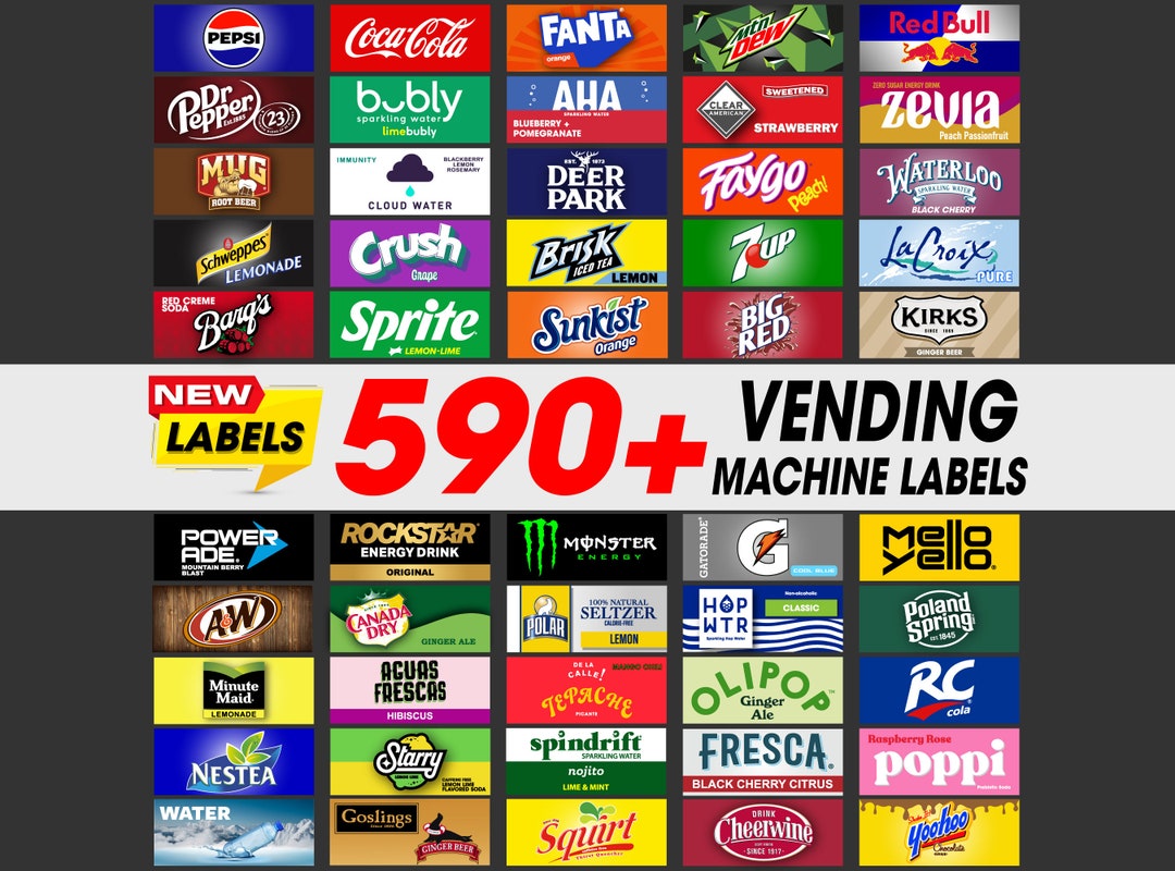 Vending Machine Label, More Than 590 High Quality Labels With 300 DPI ...