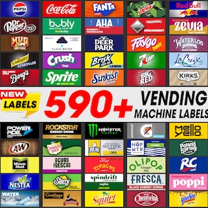 Vending Machine Label, More Than 590 High Quality Labels With 300 DPI ...