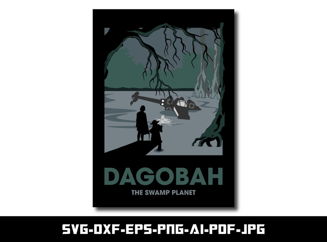 Star Wars Dagobah Planet, SVG and PNG for Dagobah Planet Poster, EPS, Png, Dxf..., Cut File for ...