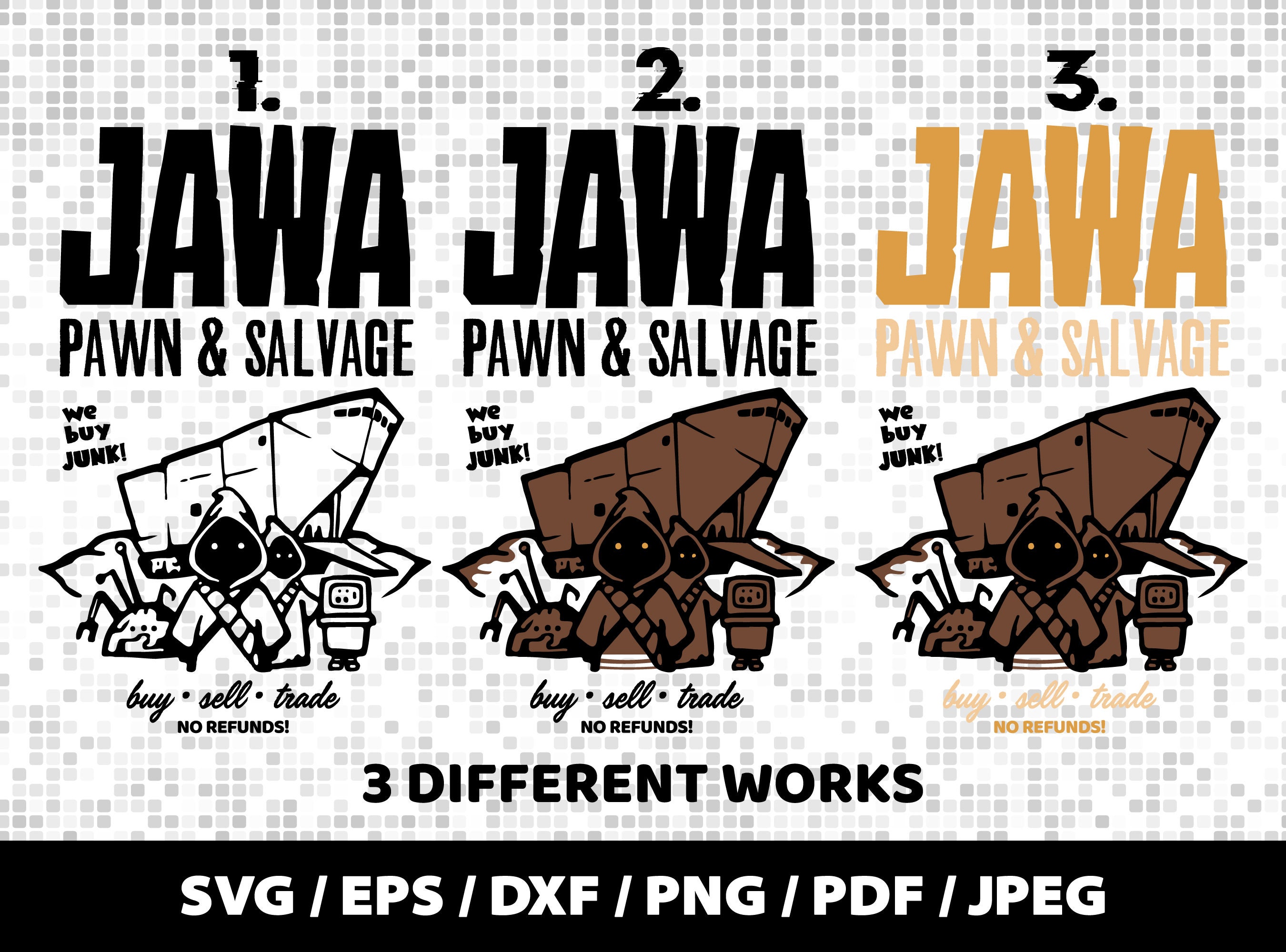 Jawa Pawn & Salvage SVG PNG DXF Eps Pdf Jpg Cut File for - Etsy