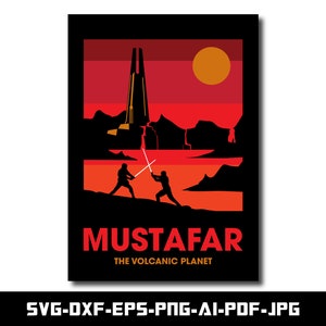 Star Wars Mustafar Planet Poster SVG PNG: Cricut Cut File (digital ...