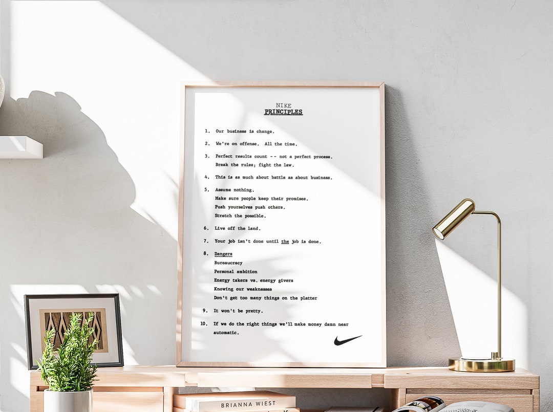 Phil Knight Principles Manifesto, Nike Poster Inspired by Movie Air ...