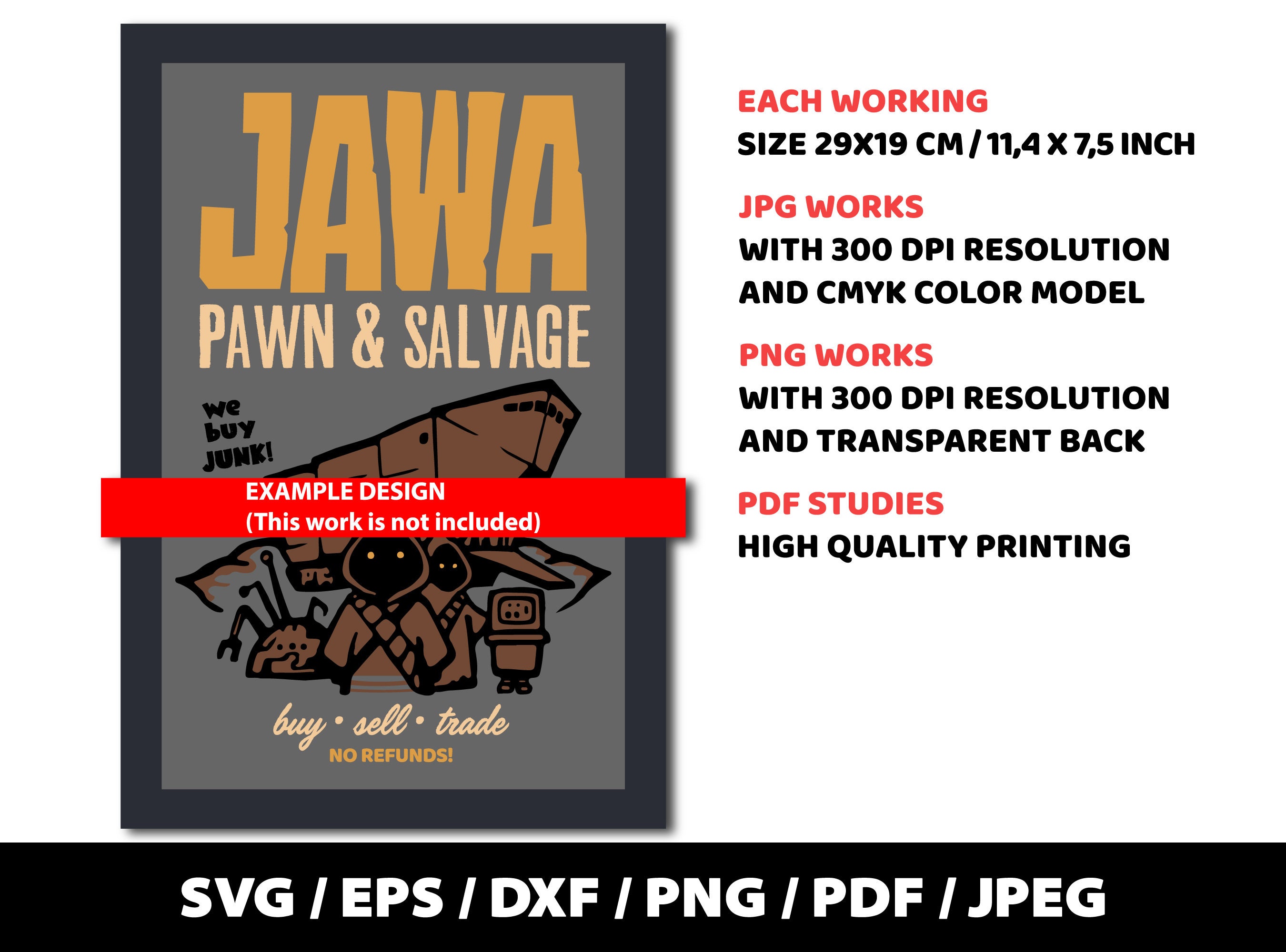 Jawa Pawn & Salvage SVG PNG DXF Eps Pdf Jpg Cut File for - Etsy